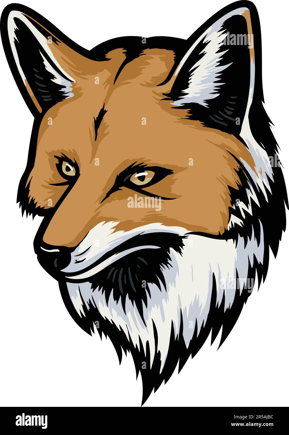 Red fox drawing Stock Vector Images - Alamy