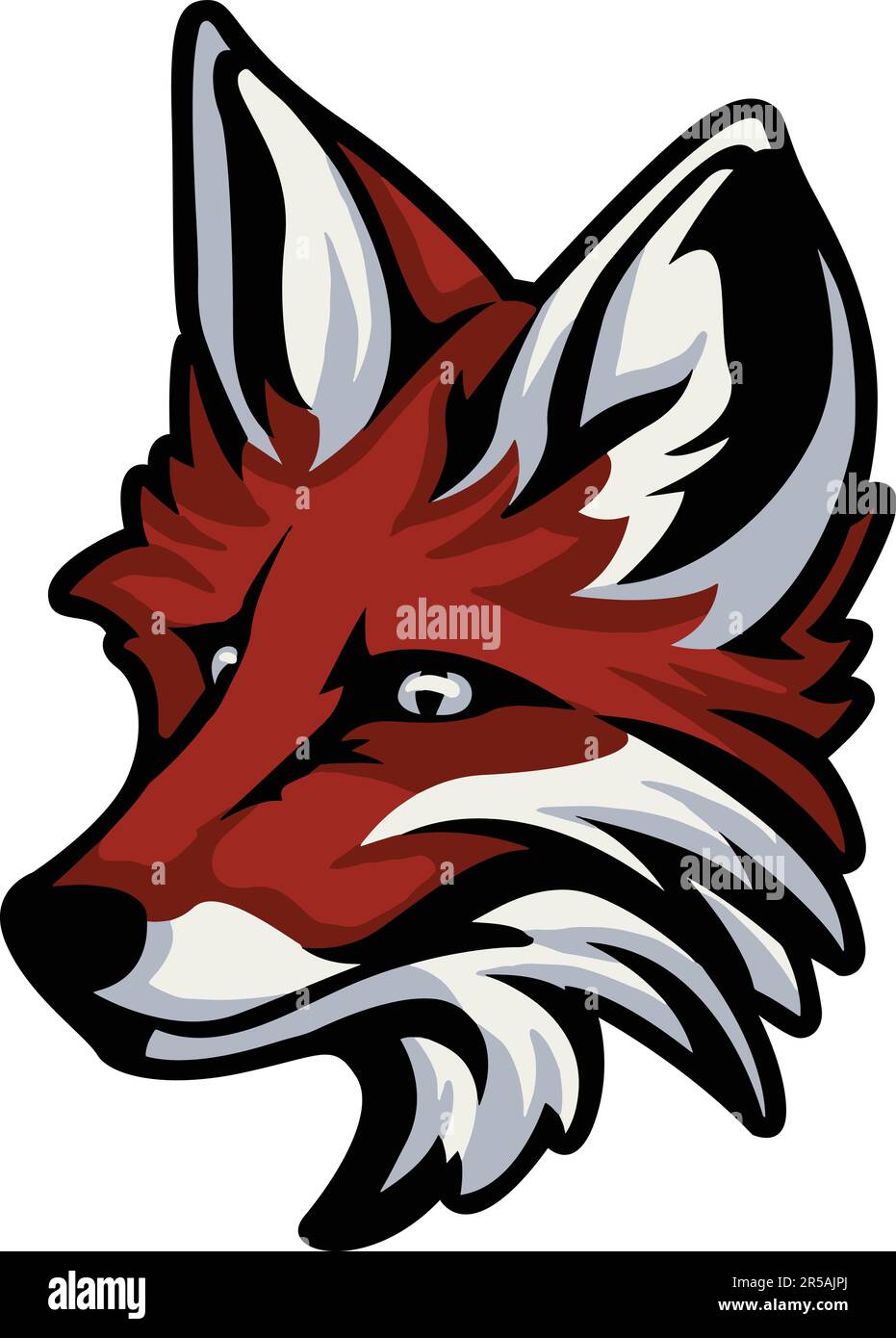Fox face illustration Cut Out Stock Images & Pictures - Alamy