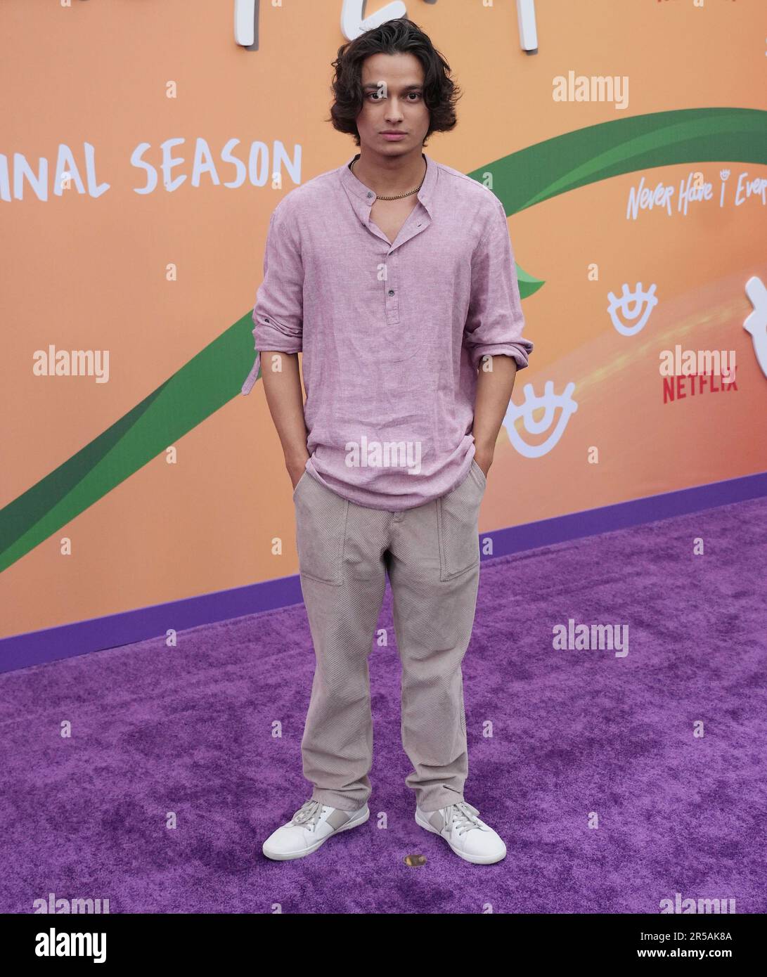 Rio Mangini arrives at Netflix's NEVER HAVE I EVER Season 4 Premiere Screening held at the ...