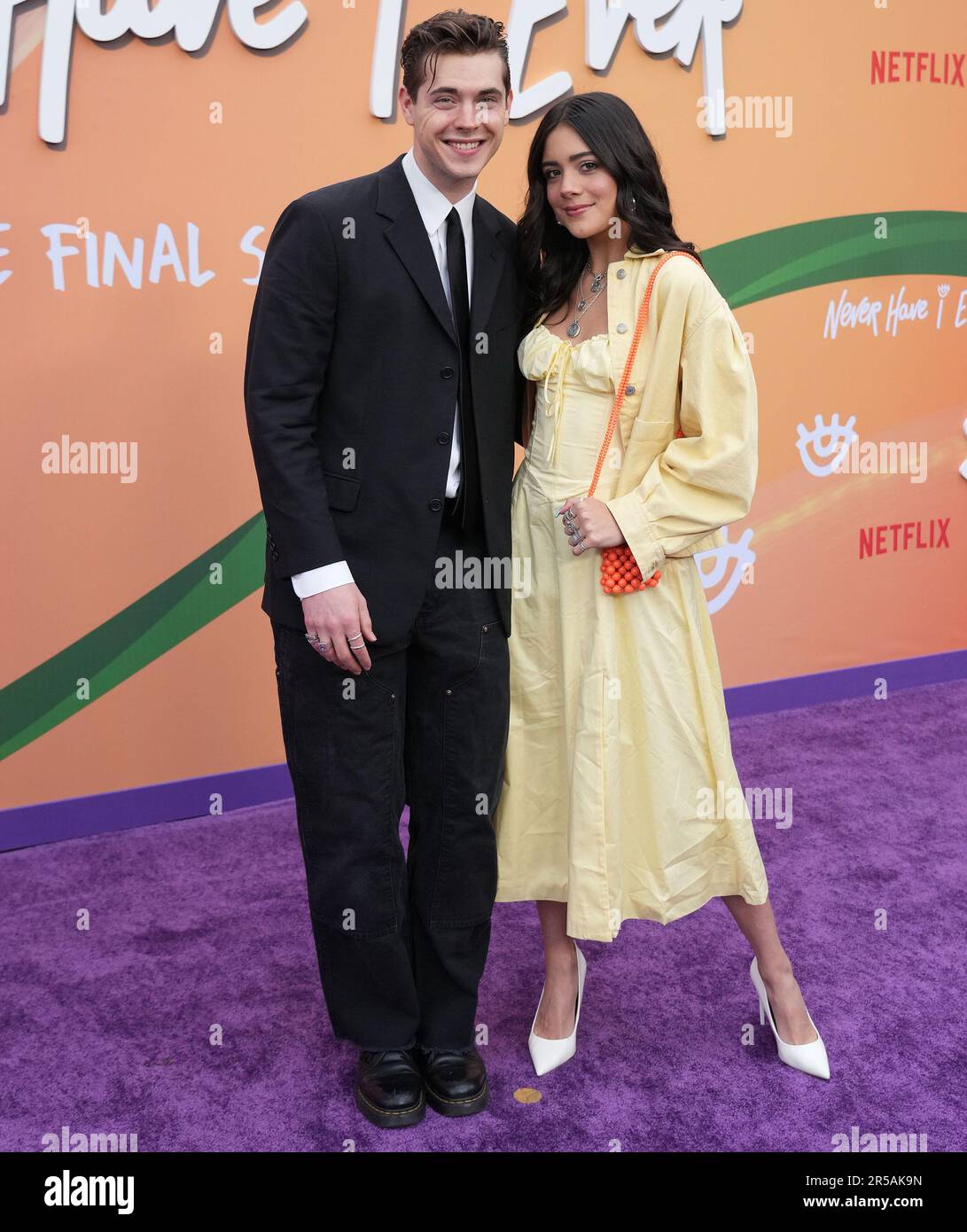 (L-R) Gabe James and Luann Diez at Netflix's NEVER HAVE I EVER Season 4 ...