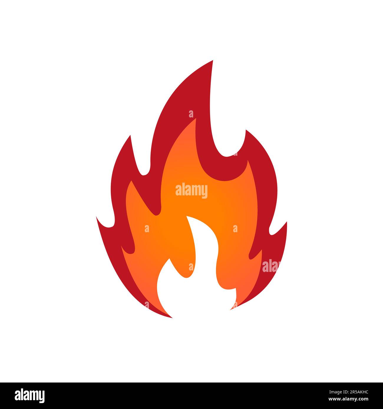 Burning fire flame, fireproof sign isolated blaze icon. Vector burning ...