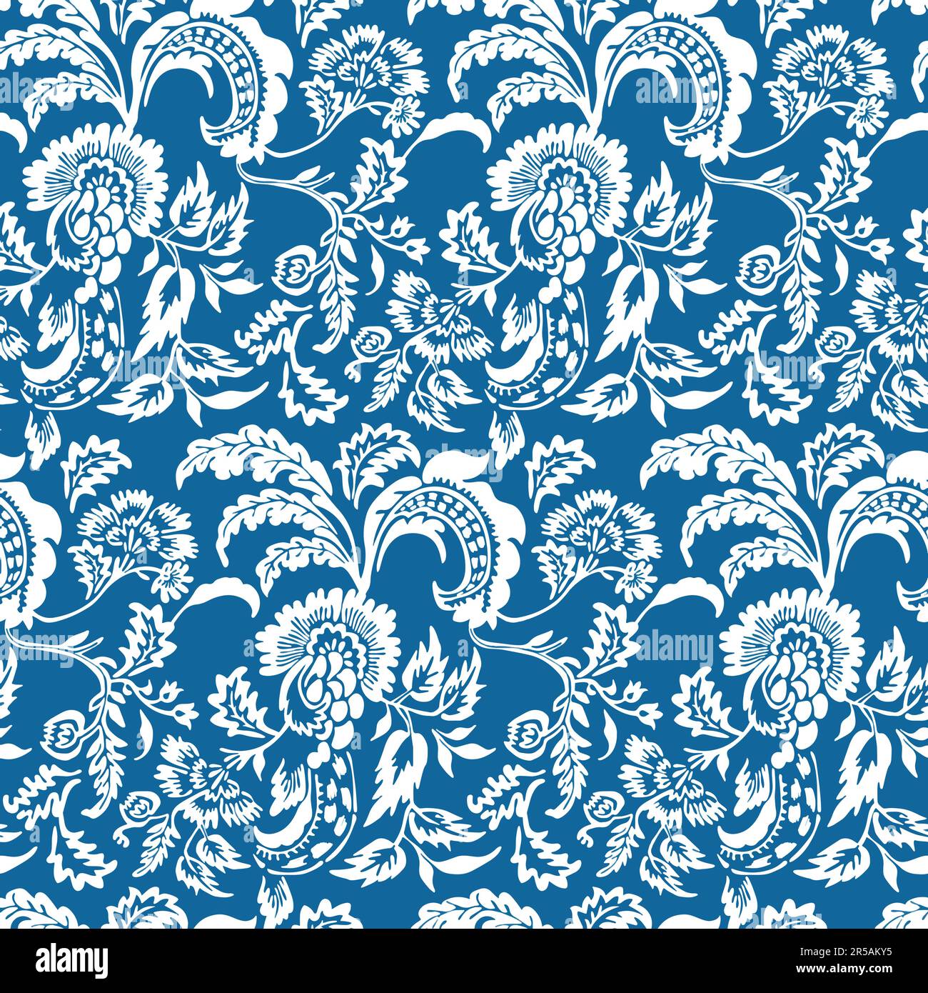 Abstract Design of Textured Flowers Ready for Textile Prints Stock ...
