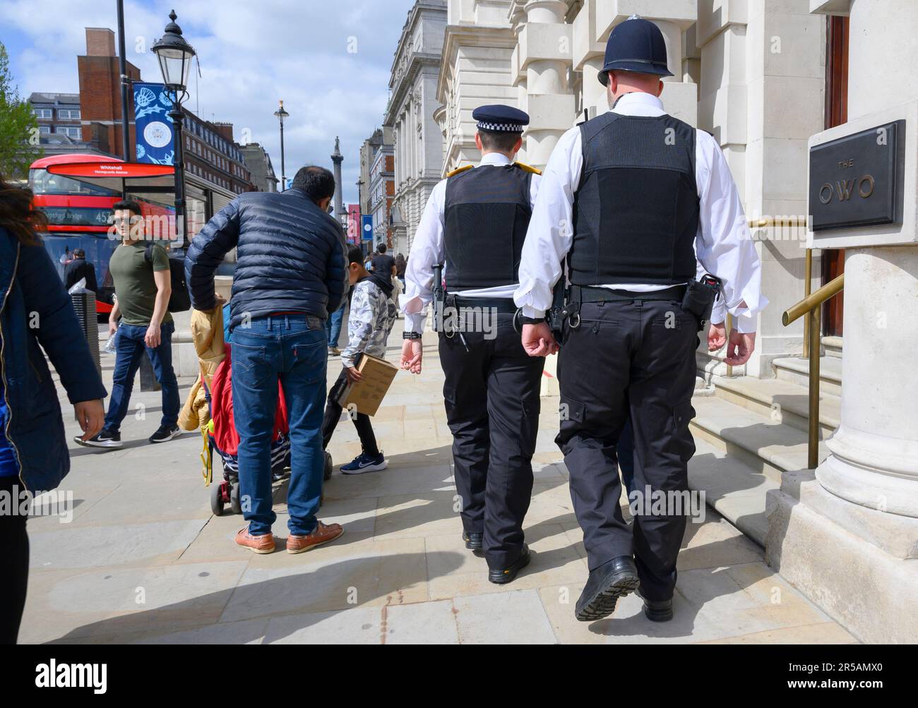 London, England, UK. Police officers in Whitehall, Westminster Stock ...