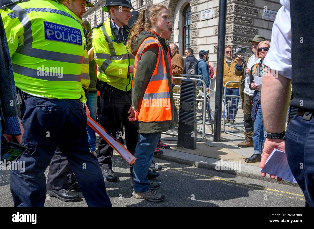 Just Stop Oil protester arrested in Parliament Square, central London ...