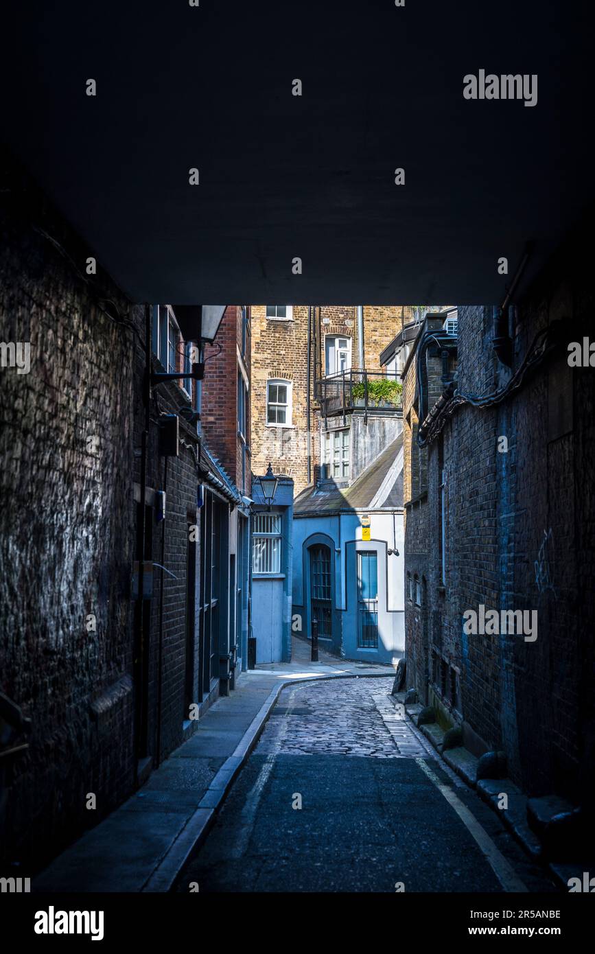 Newman Passage, a narrow alleyway in Fitzrovia linking Newman and ...