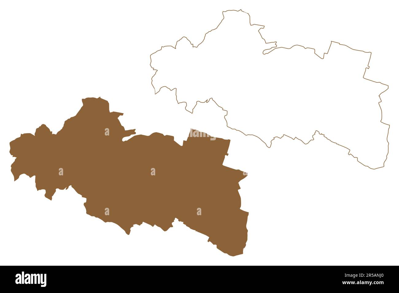 Modling area map Cut Out Stock Images & Pictures - Alamy