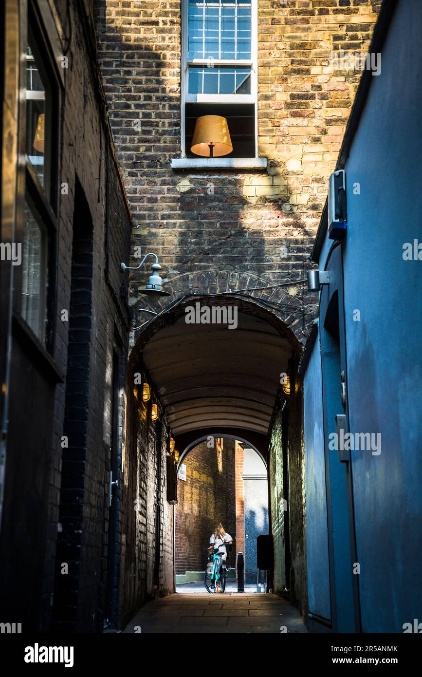 Newman Passage, a narrow alleyway in Fitzrovia linking Newman and ...