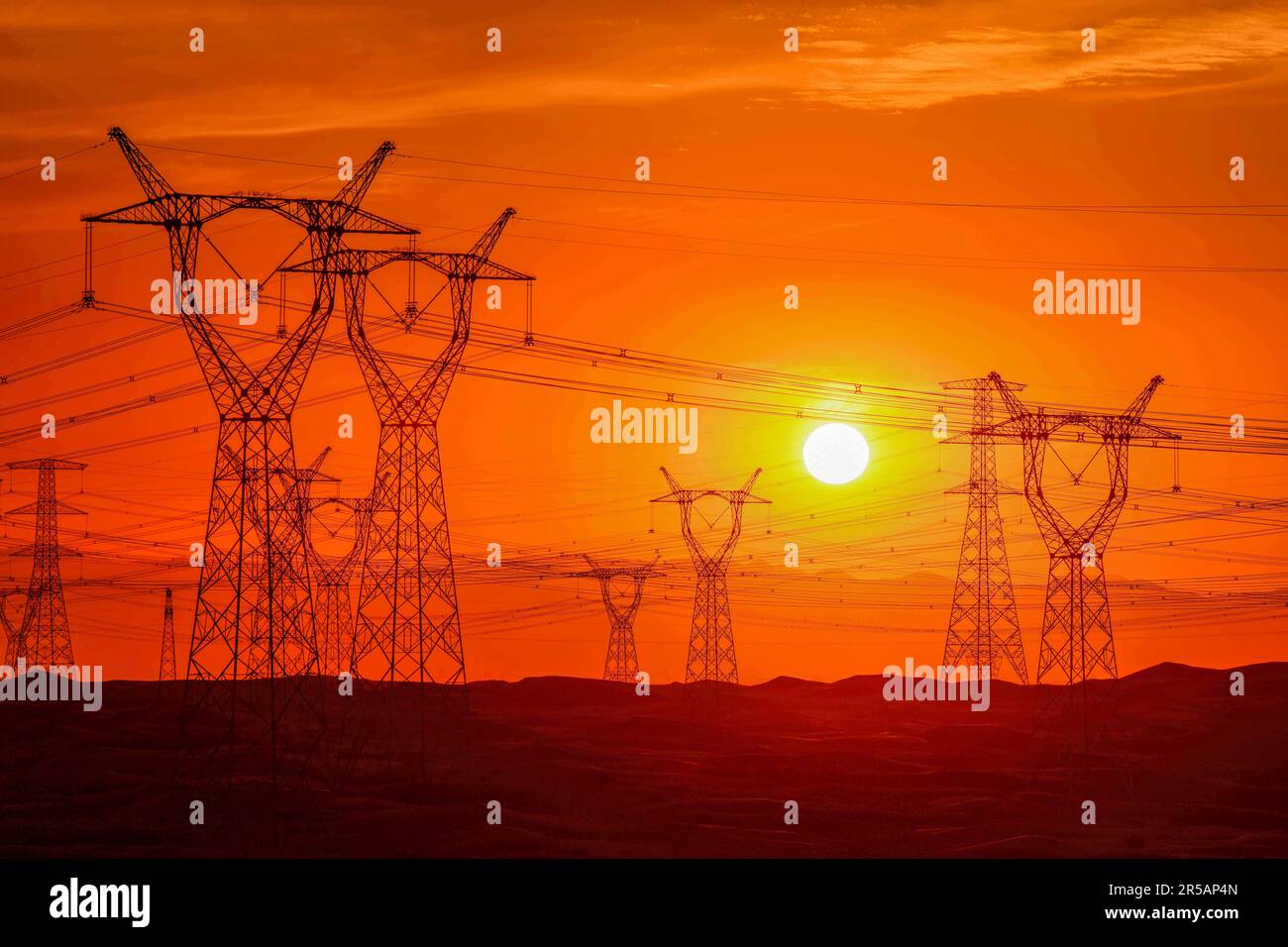 ORDOS, CHINA - JUNE 1, 2023 - An ultra-high voltage direct current ...
