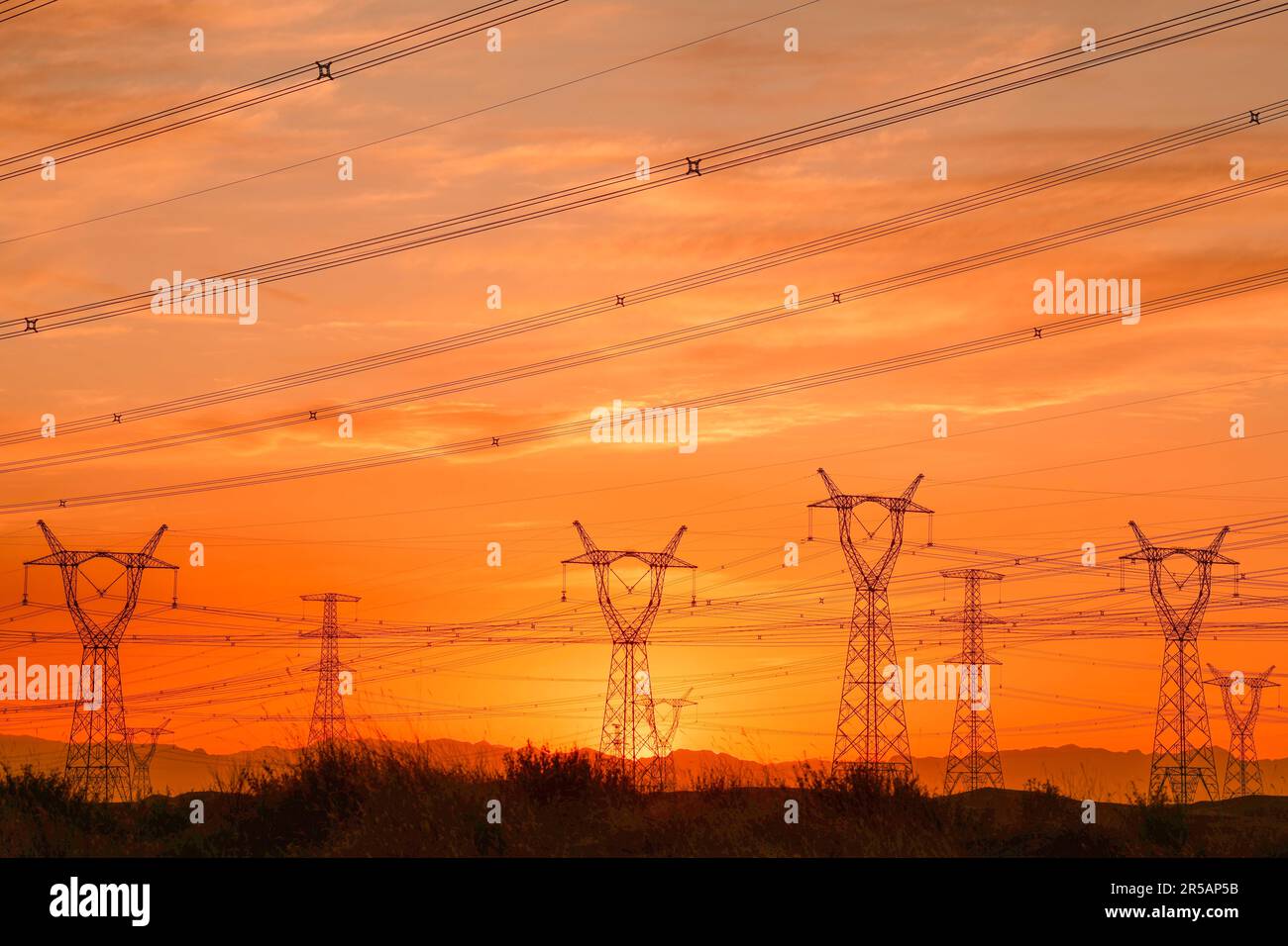 ORDOS, CHINA - JUNE 1, 2023 - An ultra-high voltage direct current ...