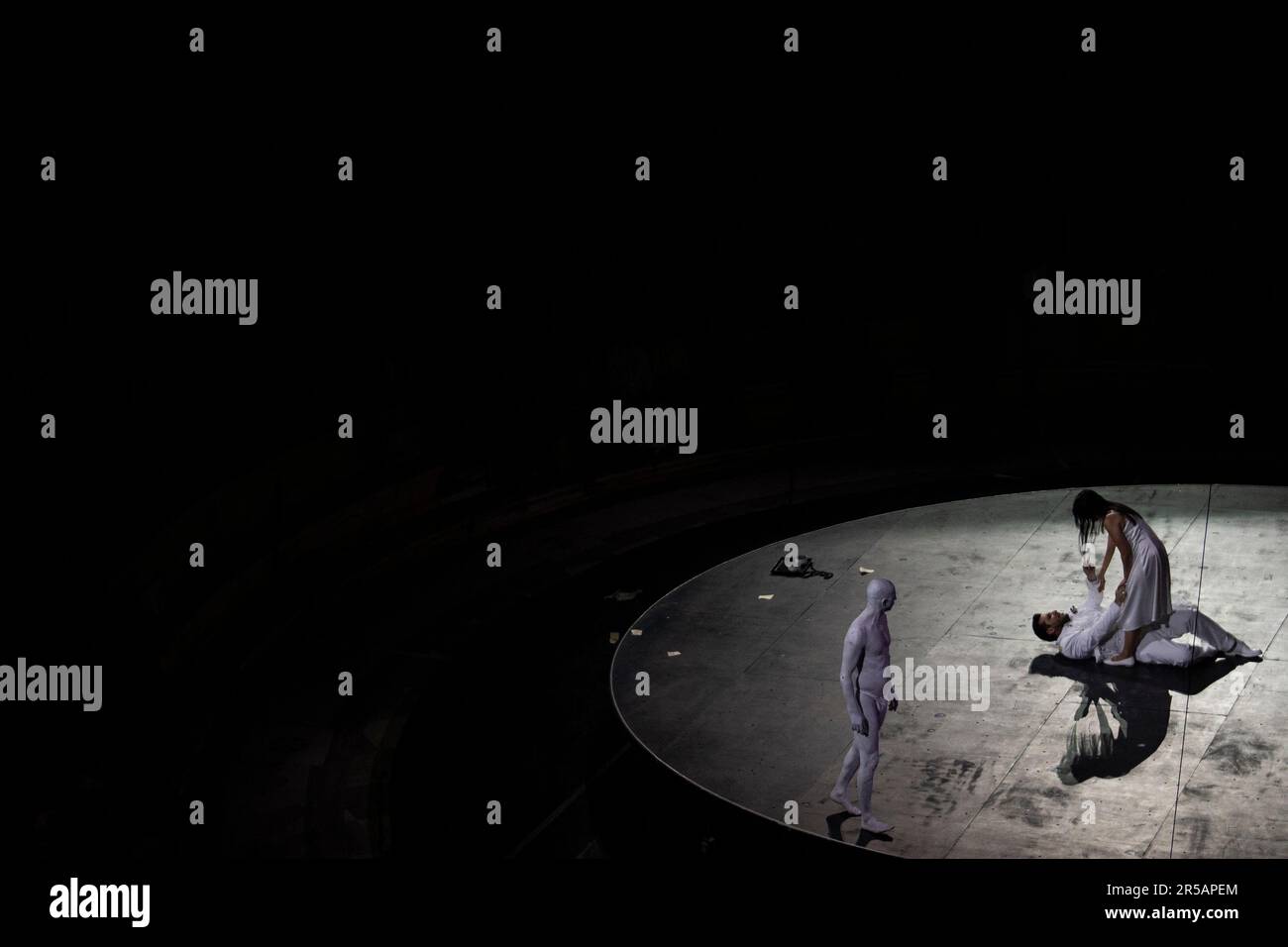 Korean soprano Anna Sohn, right, and Italian tenor Andrea Care, second ...