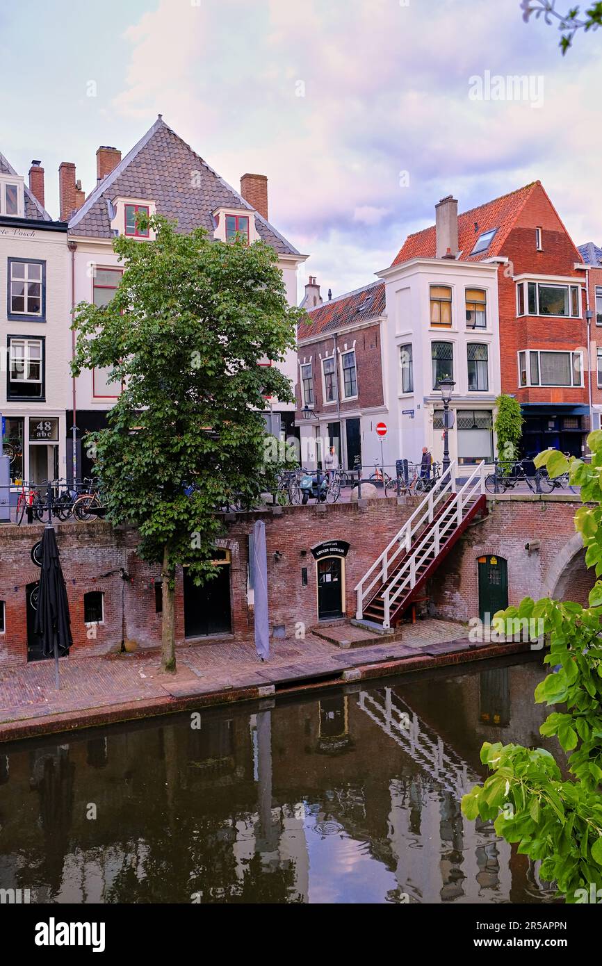 Utrecht, The Netherlands - June 07 2022: Historic houses with wooden ...