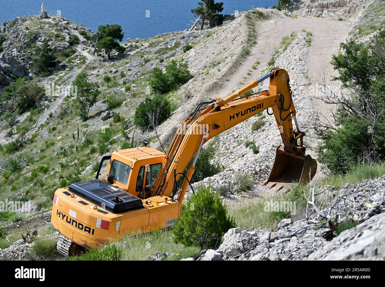 Brela, Croatia. 02nd June, 2023. Demolition of seven illegally built ...