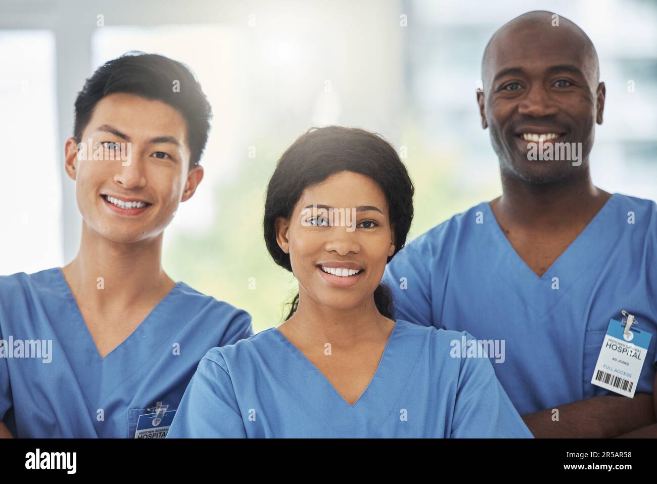 Portrait successful multiracial doctors hi-res stock photography and ...