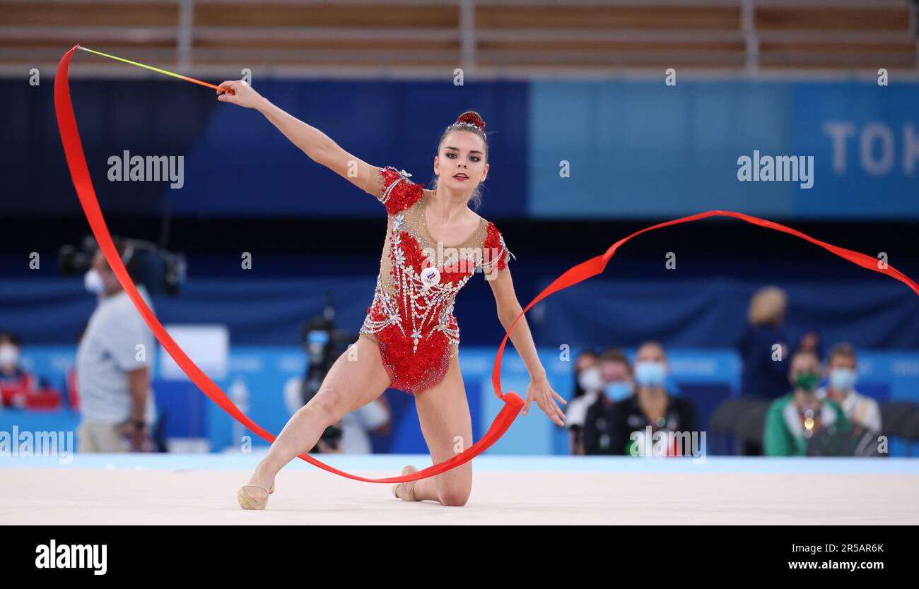 AUG 7, 2021 - Tokyo, Japan: Dina AVERINA of Team Russia competes on ...