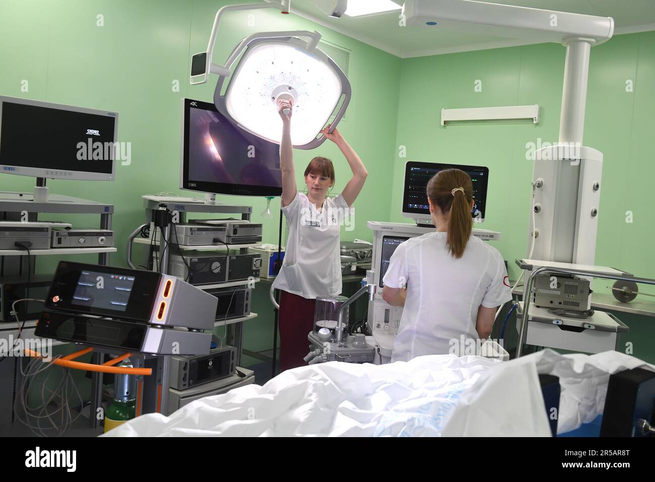 Moscow. Operating room in the building of the opened children's ...