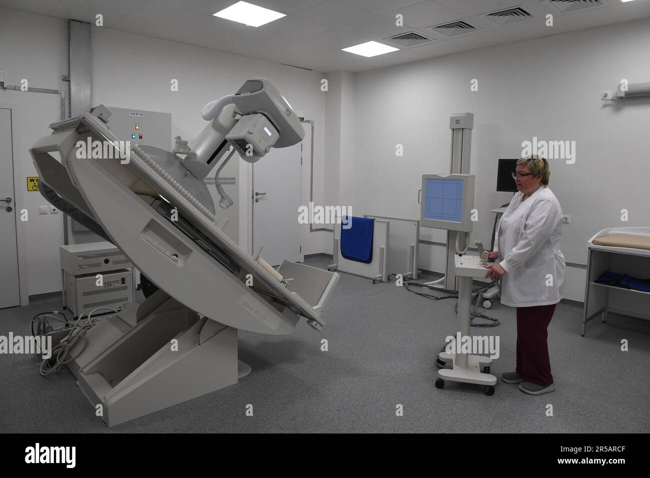 Moscow. Complex X-ray diagnostic apparatus in the building of the ...