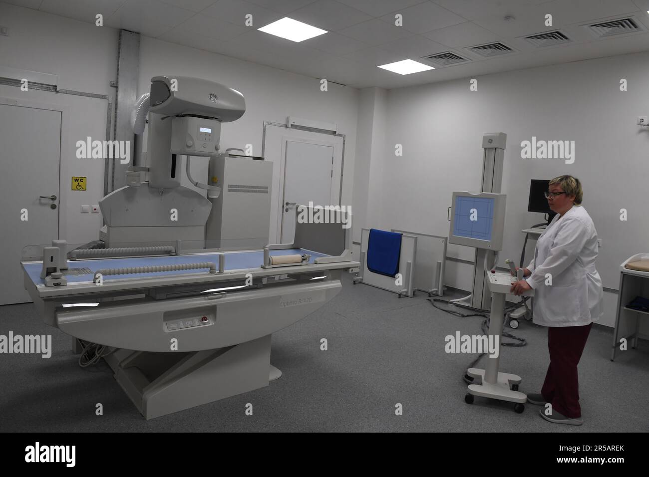 Moscow. Complex X-ray diagnostic apparatus in the building of the ...