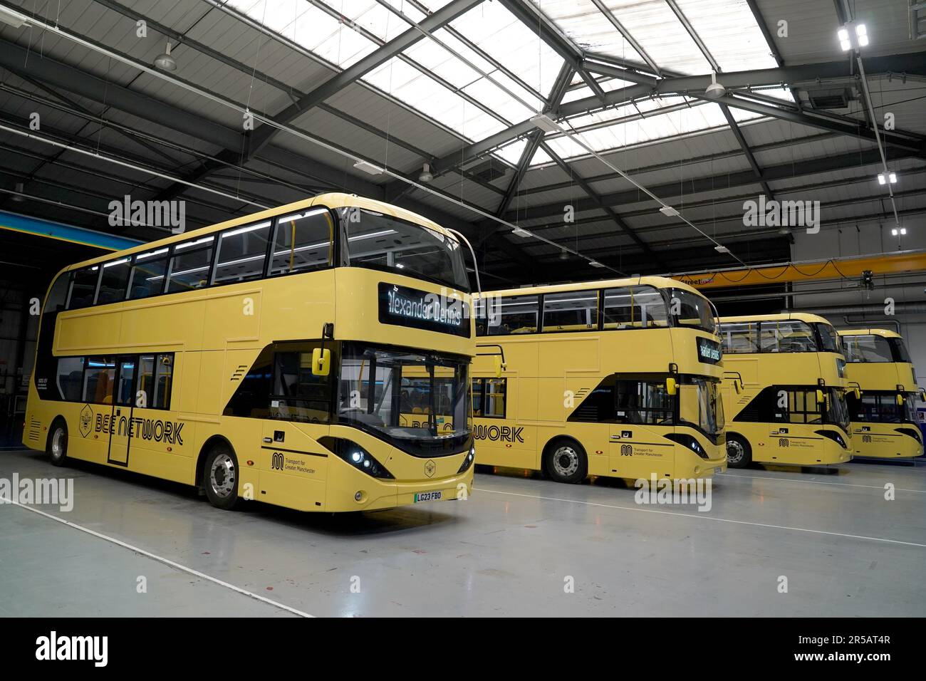 The 'Bee Network' buses at manufacturer Alexander Dennis in Larbert ...