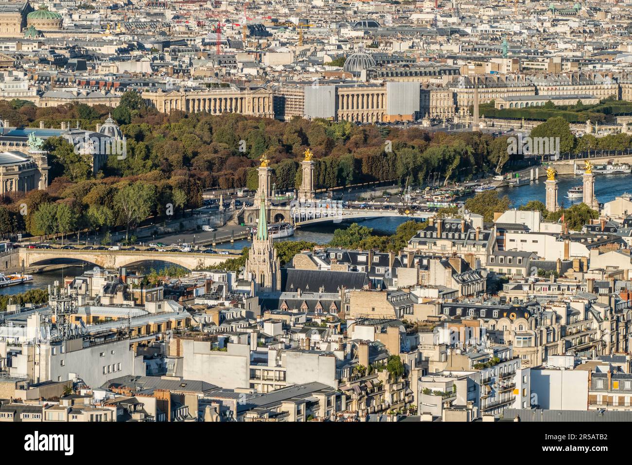 aerial view of the bridge Alexandre III in Paris Stock Photo - Alamy