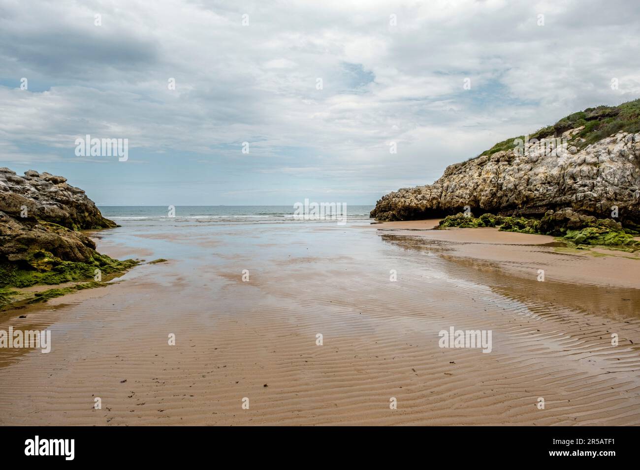 Beautiful and quiet sandy beach Playa Virgen del Mar, Costa Quebrada ...
