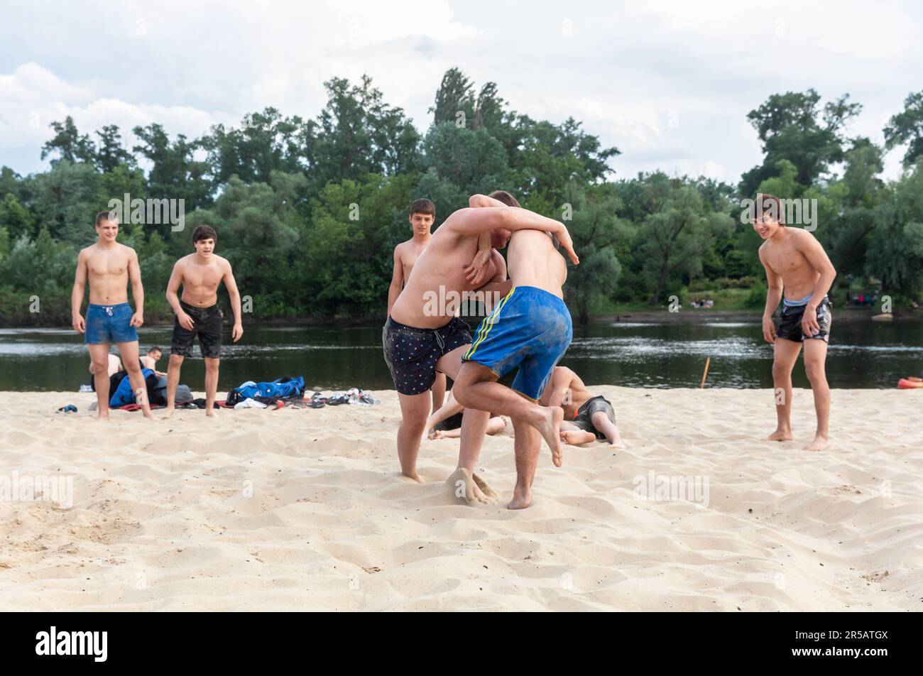 Boys wrestling russia hi-res stock photography and images - Alamy