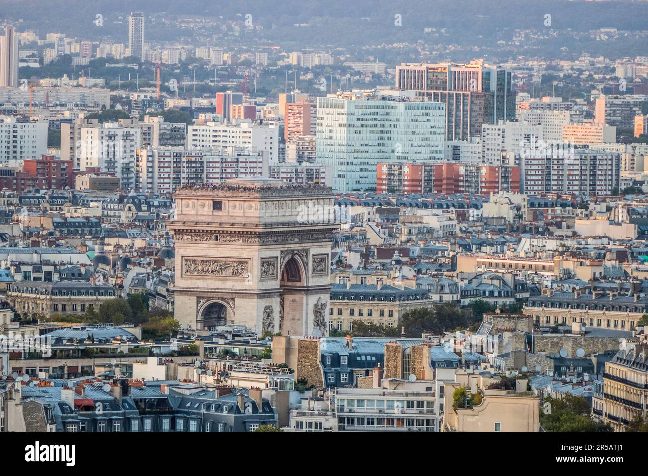 Champs elysees night aerial hi-res stock photography and images - Alamy