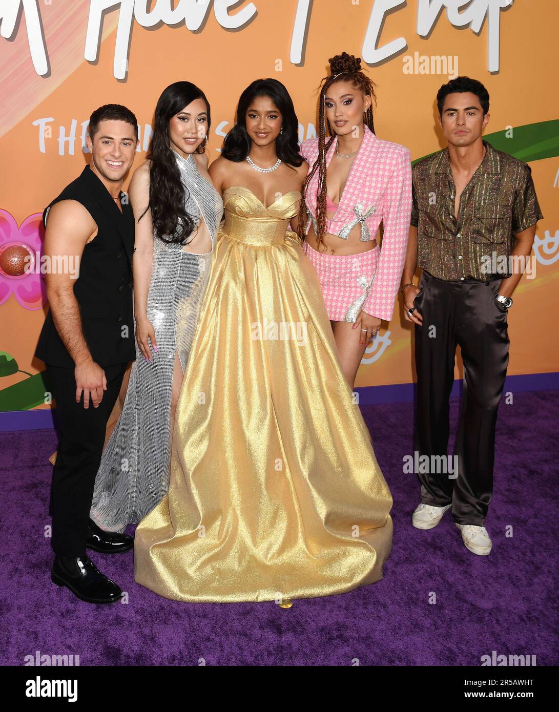 LOS ANGELES, CA - JUNE 01: (L-R) Jaren Lewison, Ramona Young, Maitreyi ...