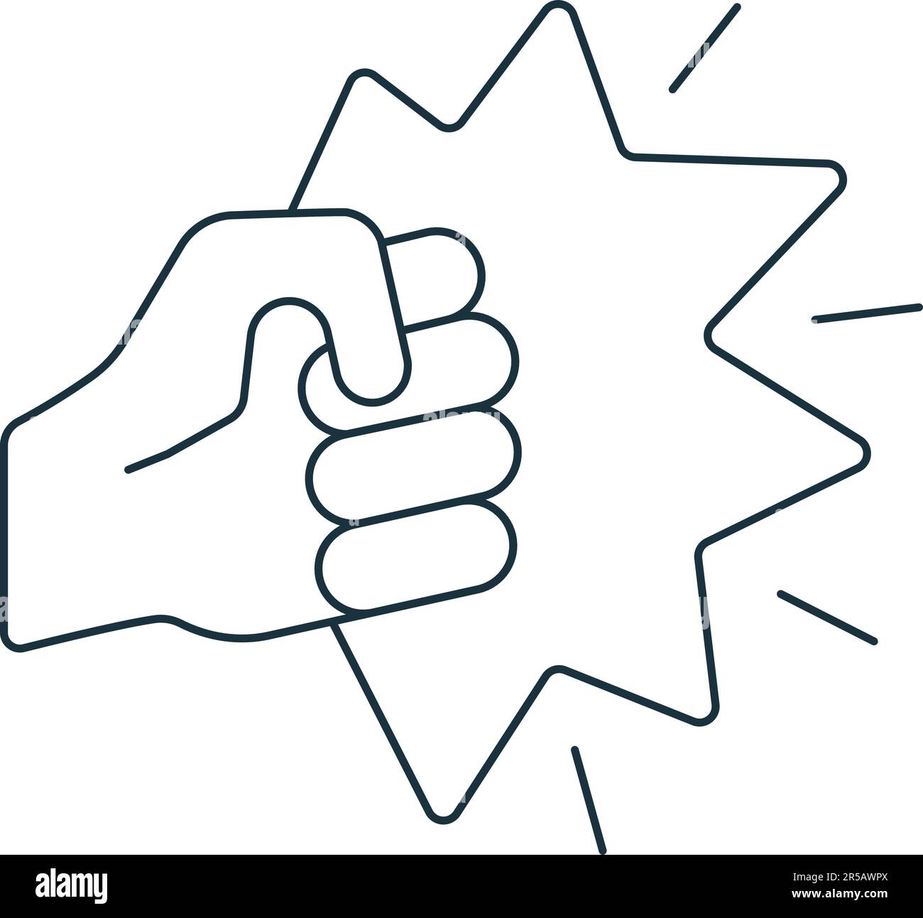 Power hit icon. Monochrome simple sign from performance collection ...