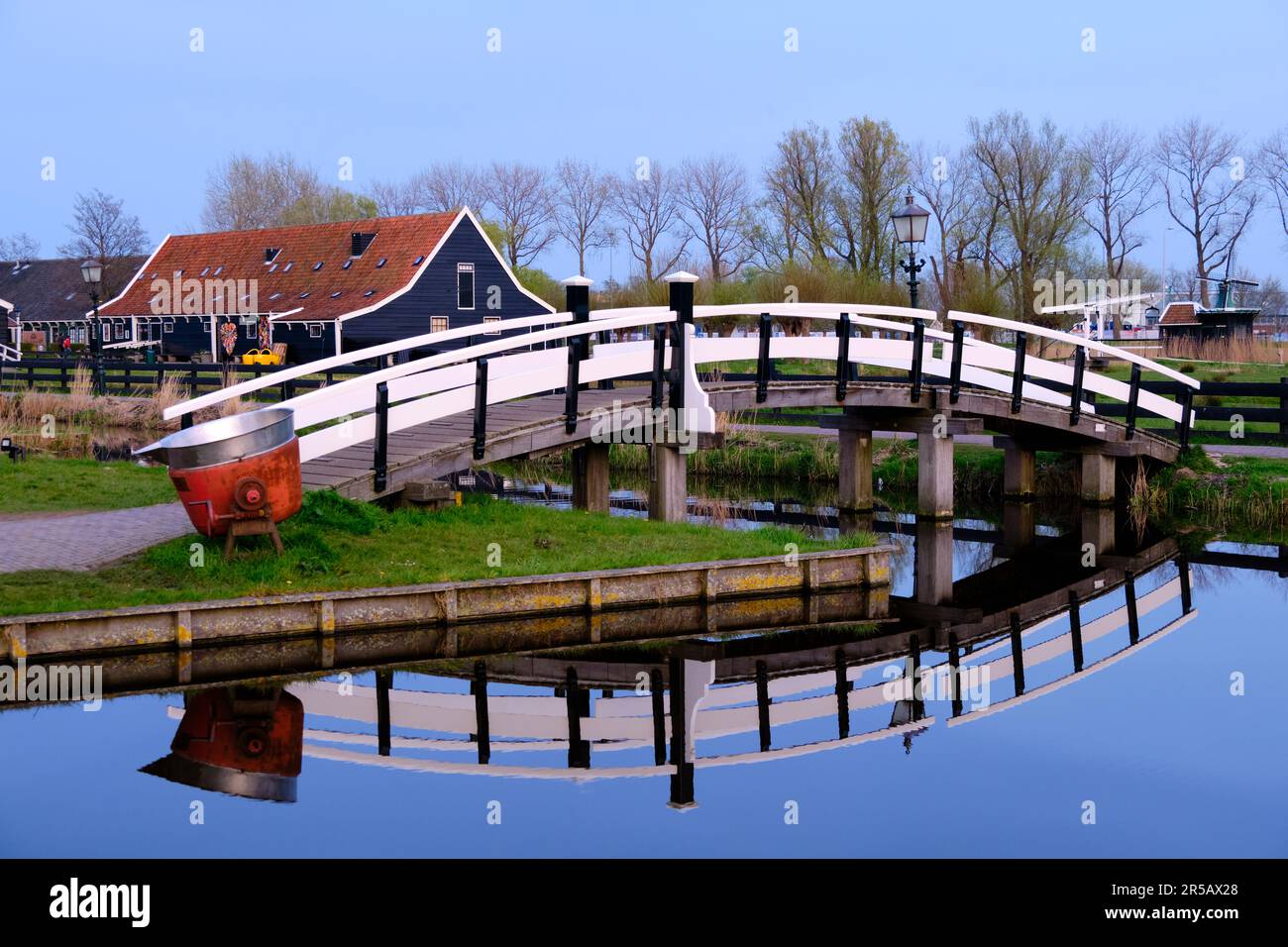 April 13 2022, Zaanse Schans, Netherlands, Authentic wooden Dutch ...