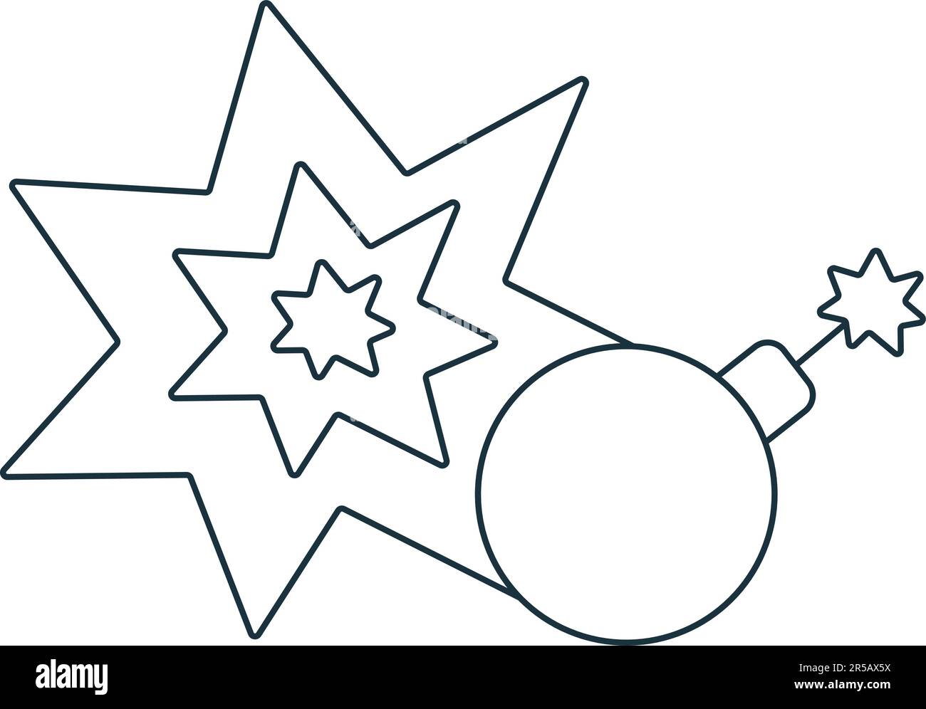 Exploding icon. Monochrome simple sign from performance collection ...