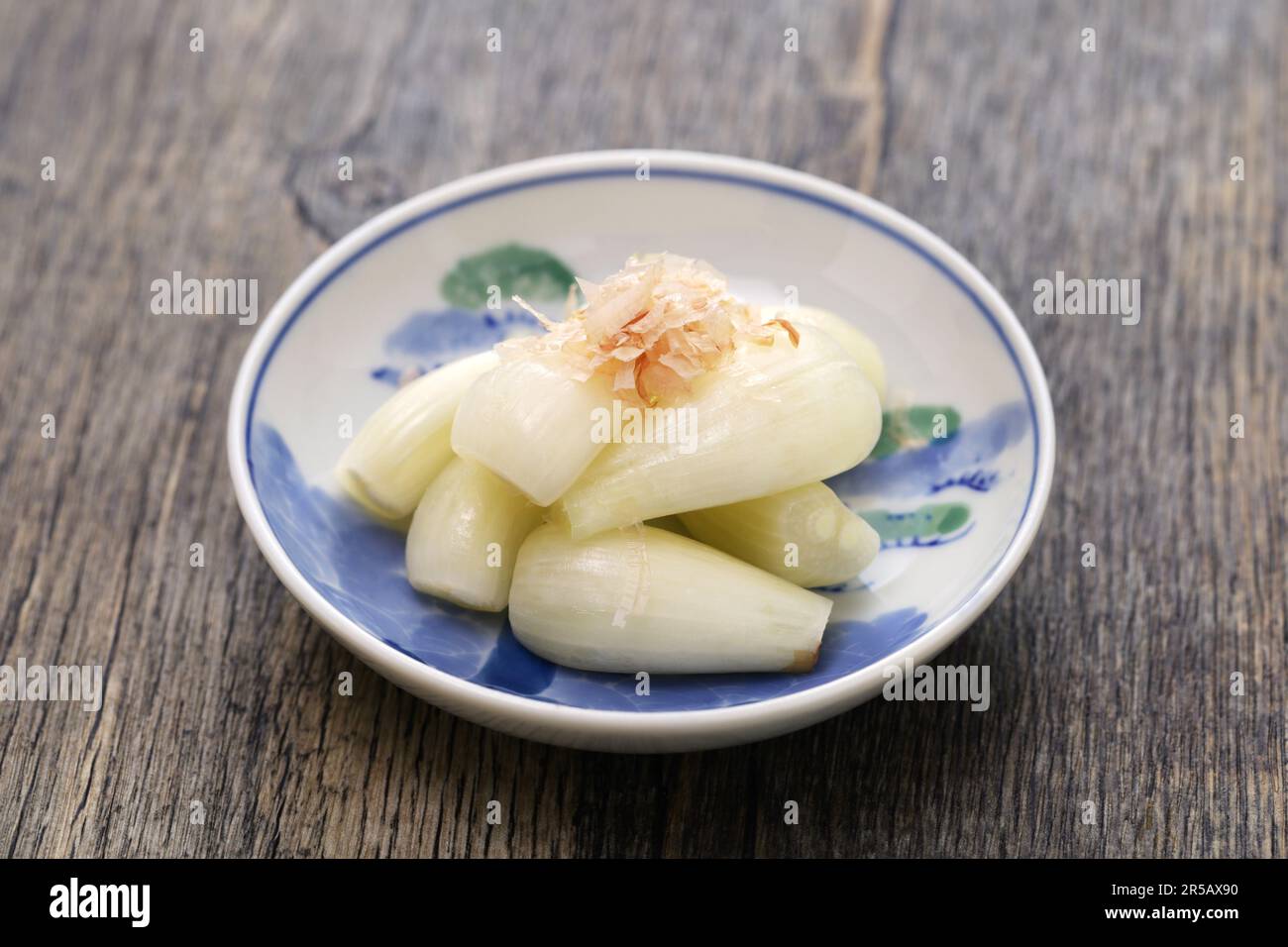 homemade rakkyo (Japanese scallion bulb pickles ), a garnish of Japanese cuisine Stock Photo - Alamy