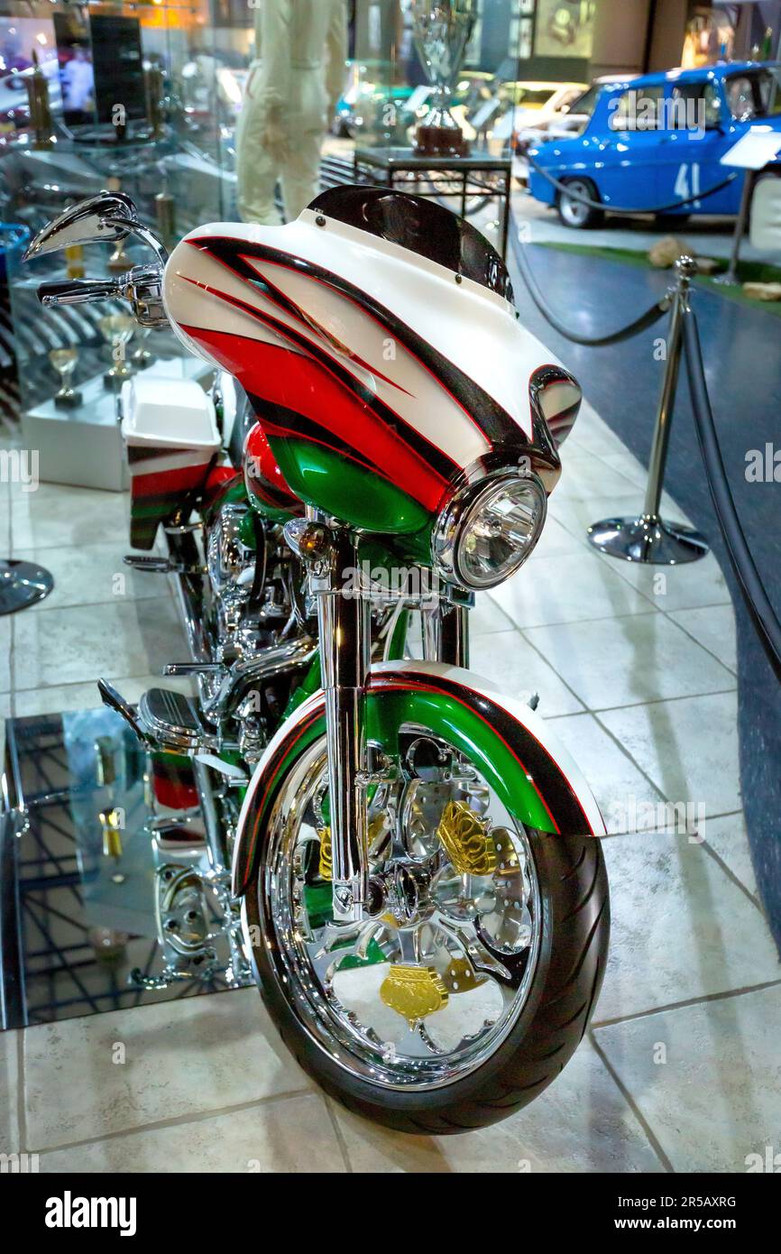 Amman, Jordan, December 07, 2018 : Motorcycle at the exhibition in the ...