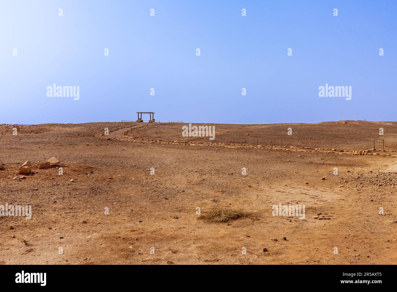 Pathway to Hammam Al Sarah, Desert Castle, Jordan scenic sunset view ...
