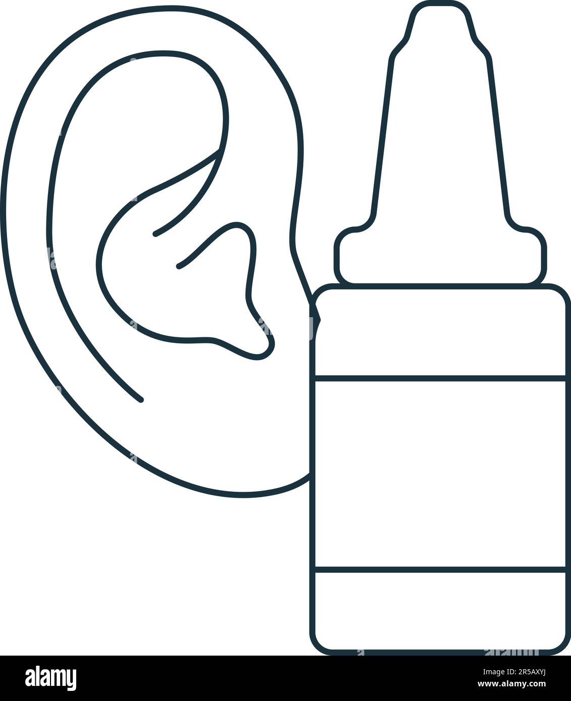 Ear drops icon. Monochrome simple sign from pharmacy collection. Ear ...