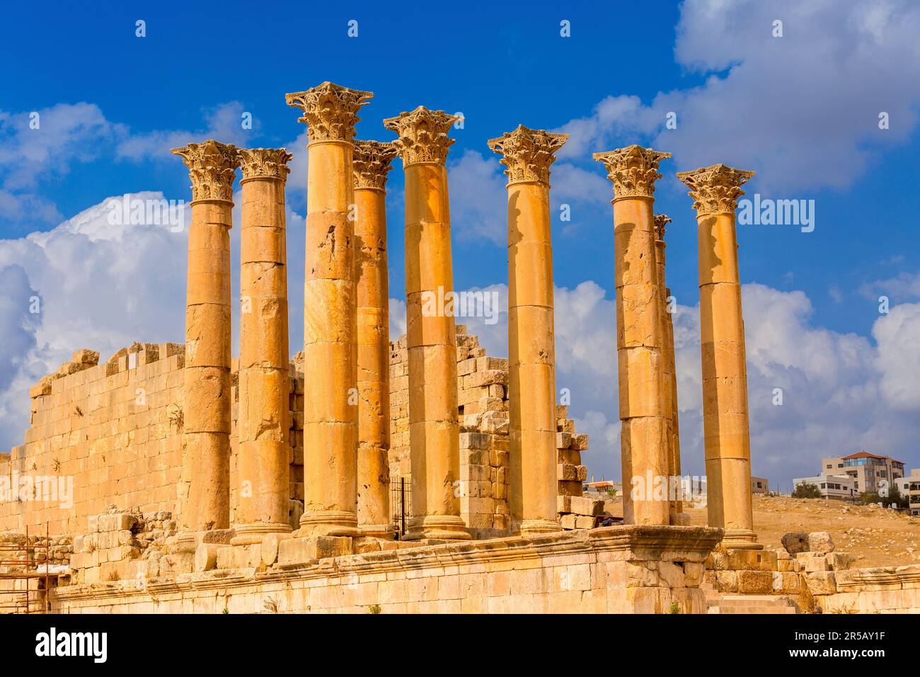 Jerash, Jordan Temple of Artemis in the ancient Roman city of Gerasa ...