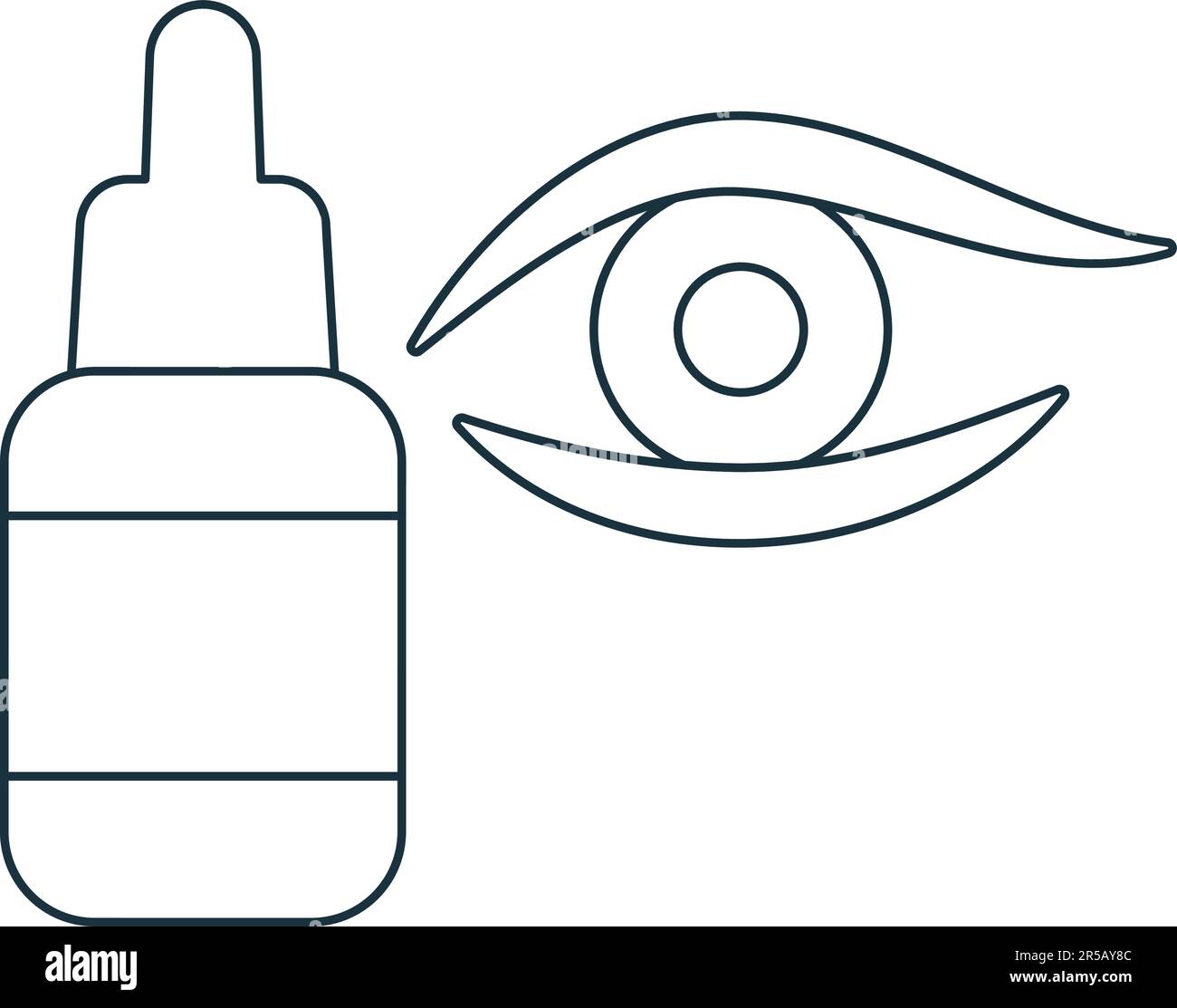 Eye drops icon. Monochrome simple sign from pharmacy collection. Eye ...