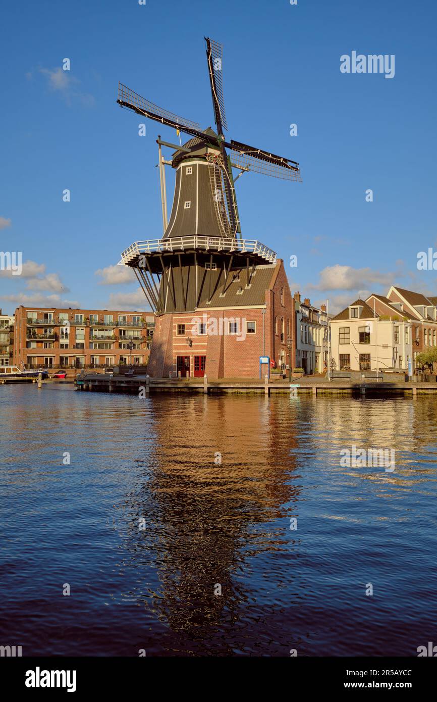 HAARLEM, NETHERLANDS - MAY 24, 2022: The famous Adriaan Windmill on the ...