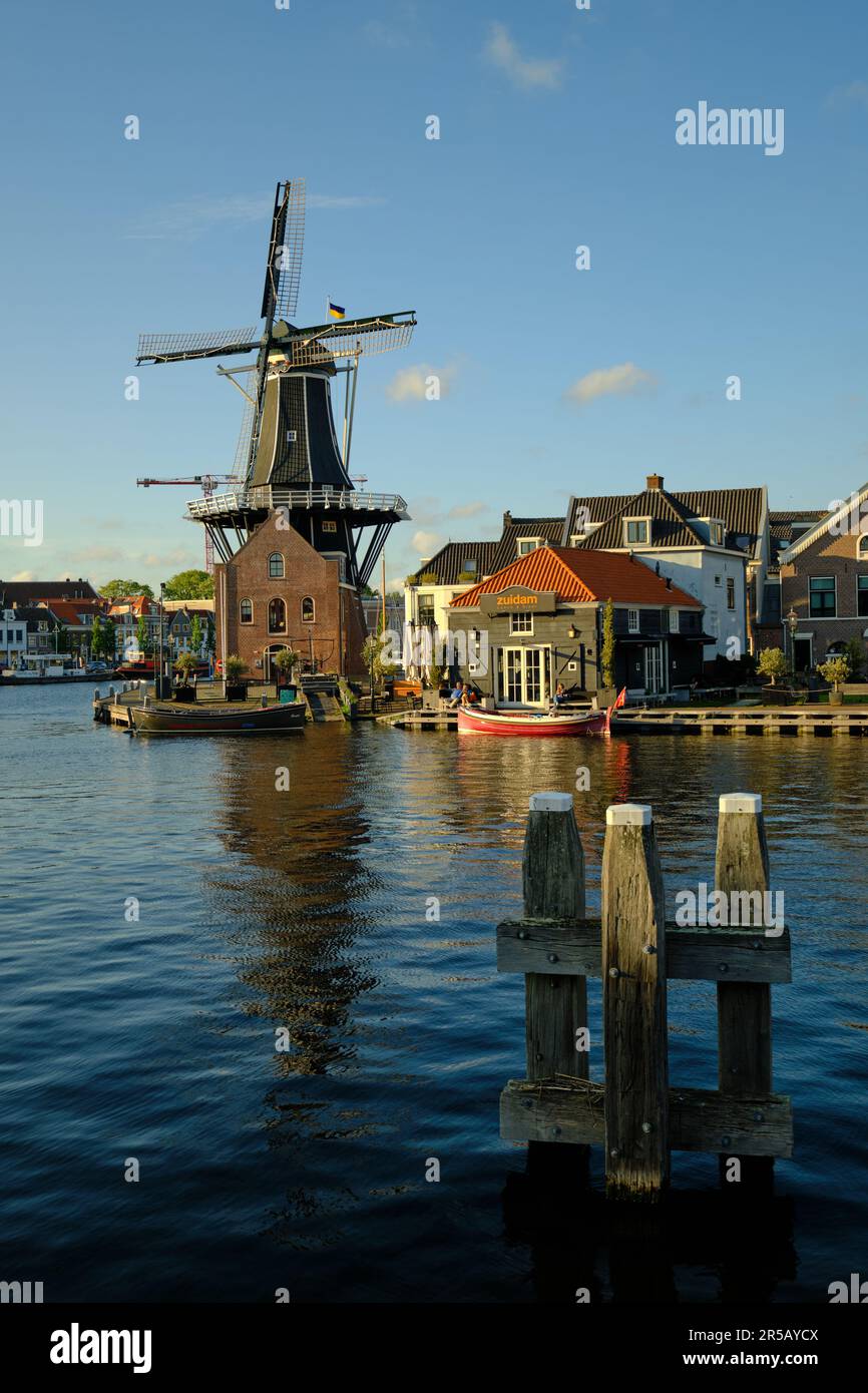 HAARLEM, NETHERLANDS - MAY 24, 2022: The famous Adriaan Windmill on the ...