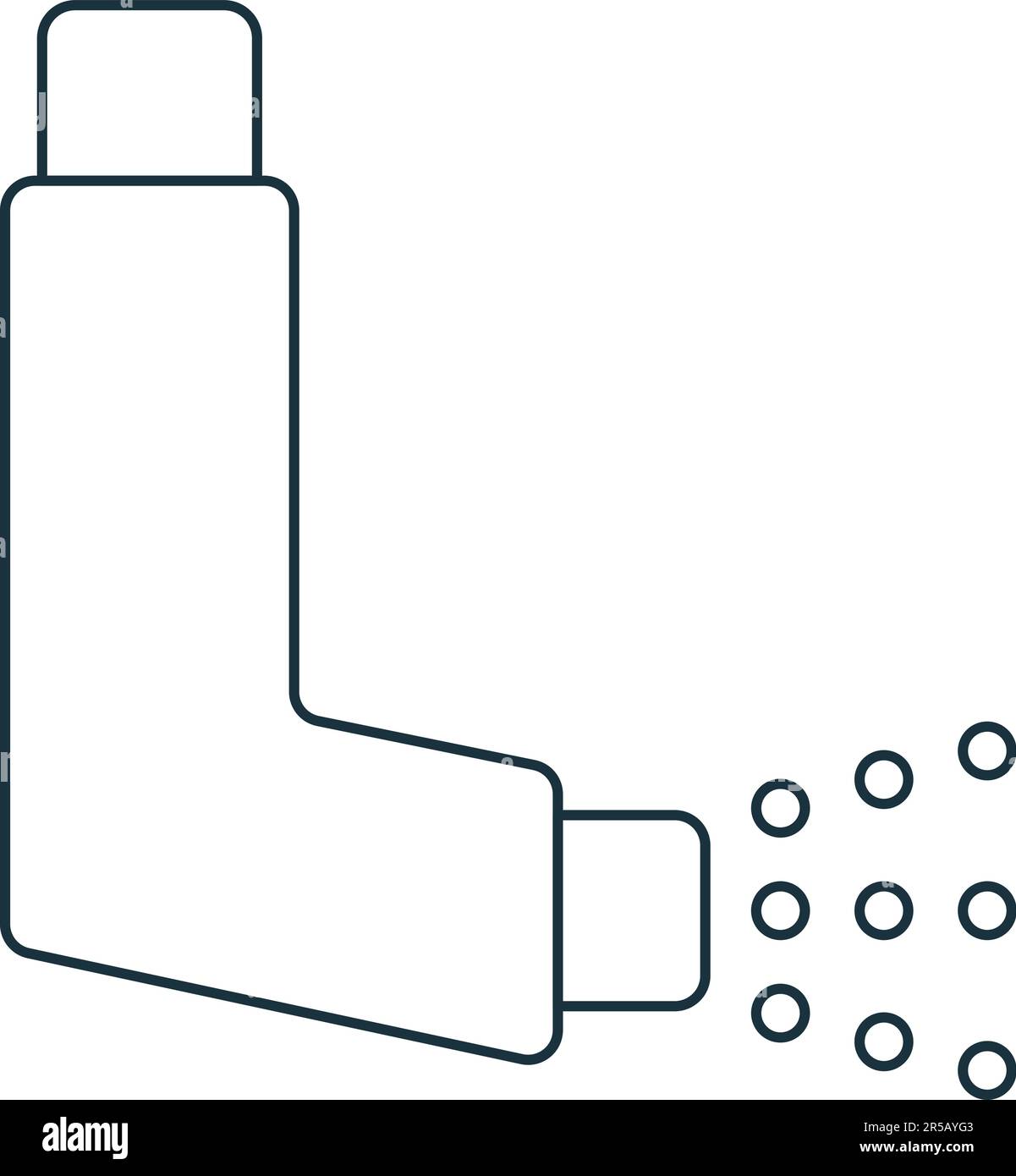 Inhaler icon. Monochrome simple sign from pharmacy collection. Inhaler ...