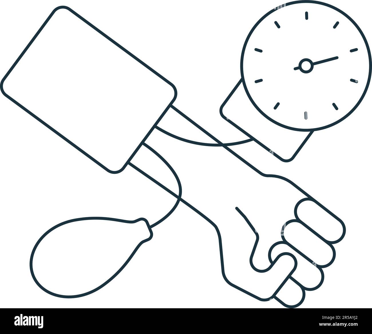 Tension measuring icon. Monochrome simple sign from pharmacy collection ...