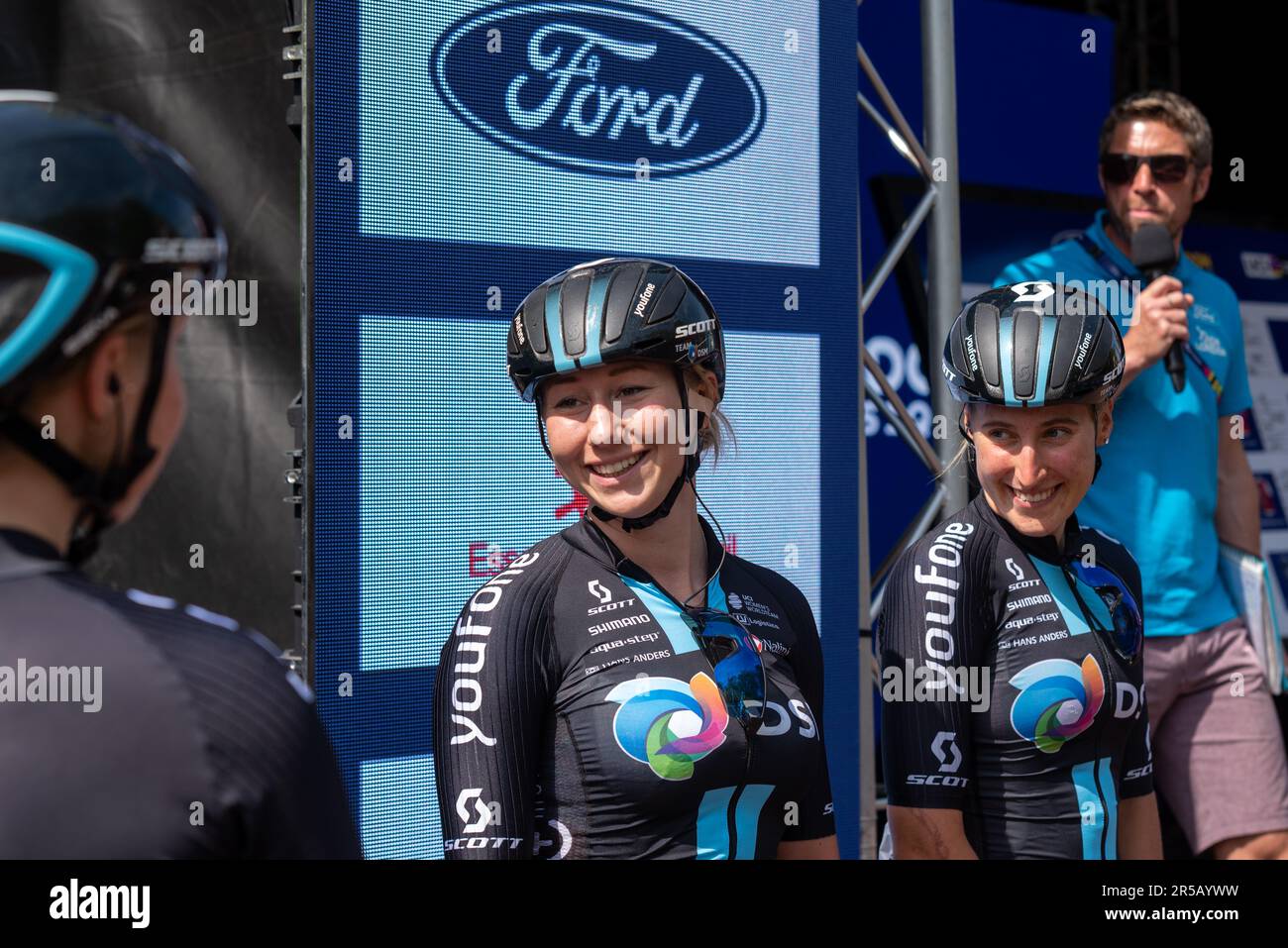 Maeve Plouffe of Team DSM the Classique UCI Women's WorldTour road race ...