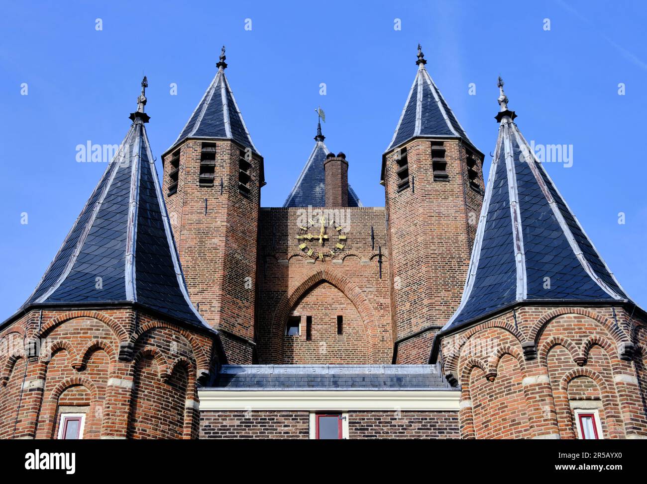 Haarlem attraction, Amsterdamse Poort city gates, Netherlands Stock ...