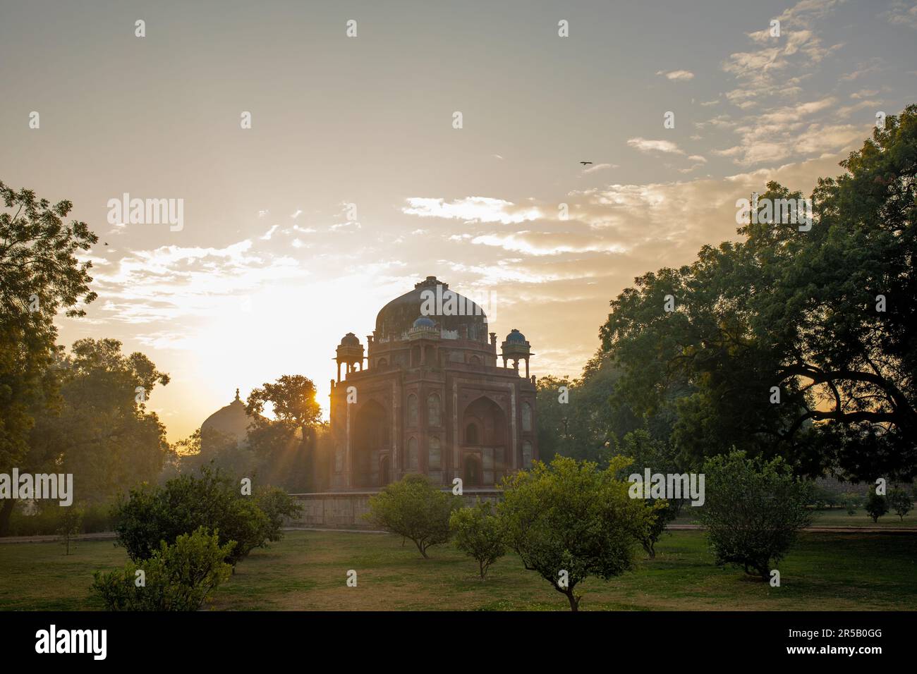 An aerial view of a traditional Indian building, with its intricate ...