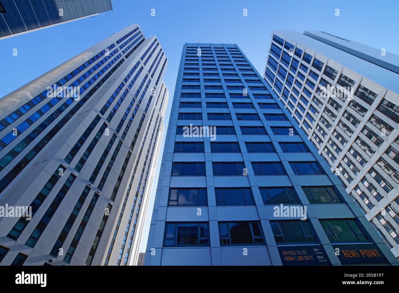 UK, West Yorkshire, Leeds, City Centre Skyscrapers on Merrion Way Stock ...
