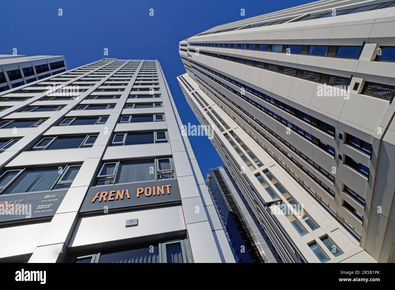 UK, West Yorkshire, Leeds, City Centre Skyscrapers on Merrion Way Stock ...