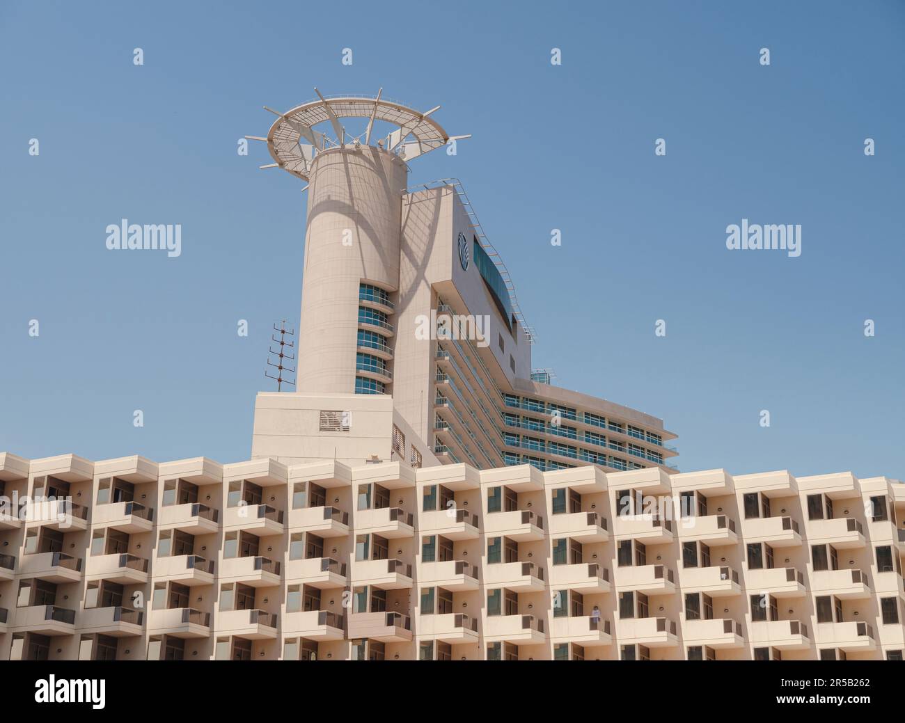 Abu Dhabi, UAE - March 19, 2023: Abu Dhabi Mall and Beach Rotana Hotel ...
