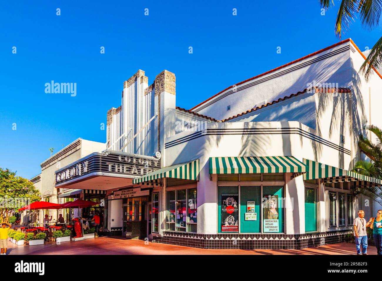 Miami, USA - July 27, 2010: Famous Colony Art Deco Theater renovated ...