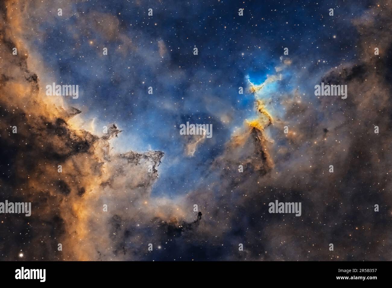 A cosmic star cluster with a backdrop of a crystal clear night sky ...