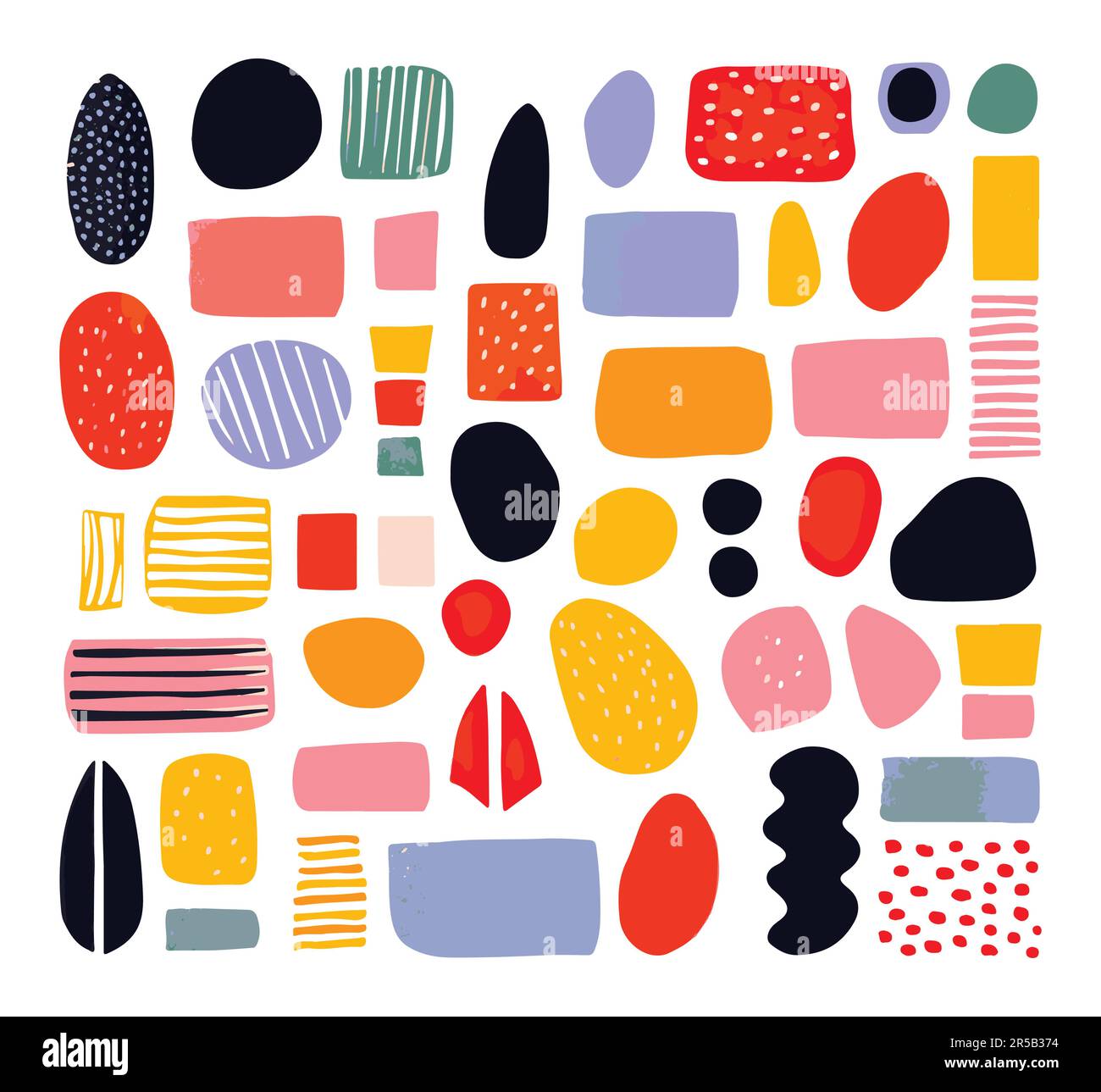 Colorful trendy abstract geometric shape. modern drawings Stock Vector ...