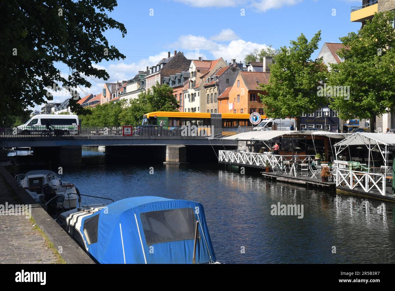 02 June 023/ Life at Christianshavn canal boat and cafe food and drink ...